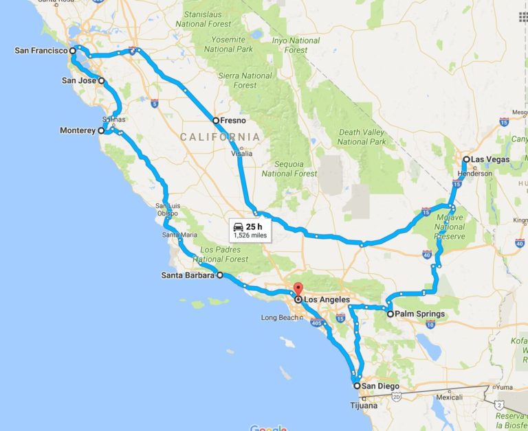 Complete Summary Itinerary USA Road Trip: Self Drive California ...